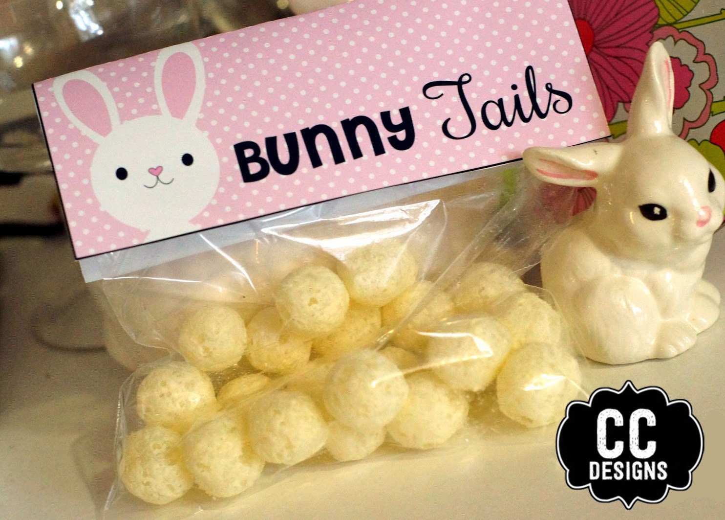 PRINTABLE Easter Bunny Tails Bag Topper Digital Rabbit Printable KIDS ...
