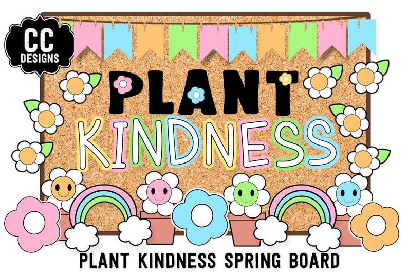 Spring Bulletin Board Kindness Door Decor Classroom Decor for Spring ...
