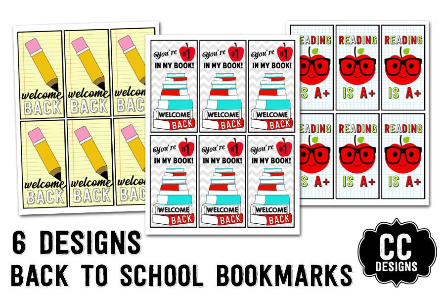 PRINTABLE Back to School Bookmarks Teacher First Day of School - Etsy