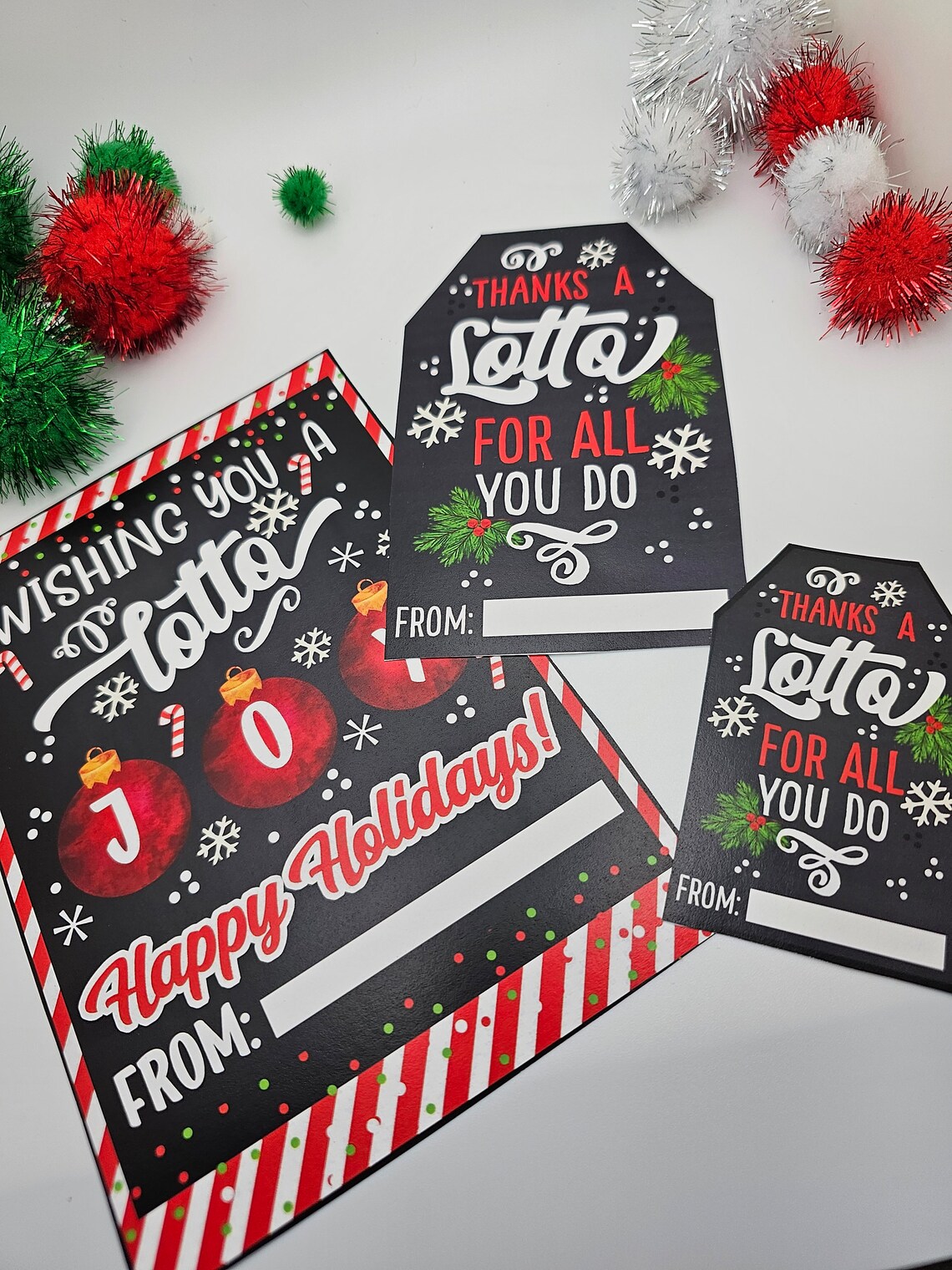 PRINTABLE Lotto Lottery Holiday Office Gift Card Holder Christmas ...