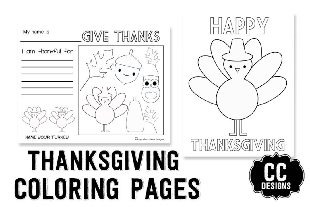 PRINTABLE Thanksgiving Turkey Coloring Page Table Teacher Fun - Etsy