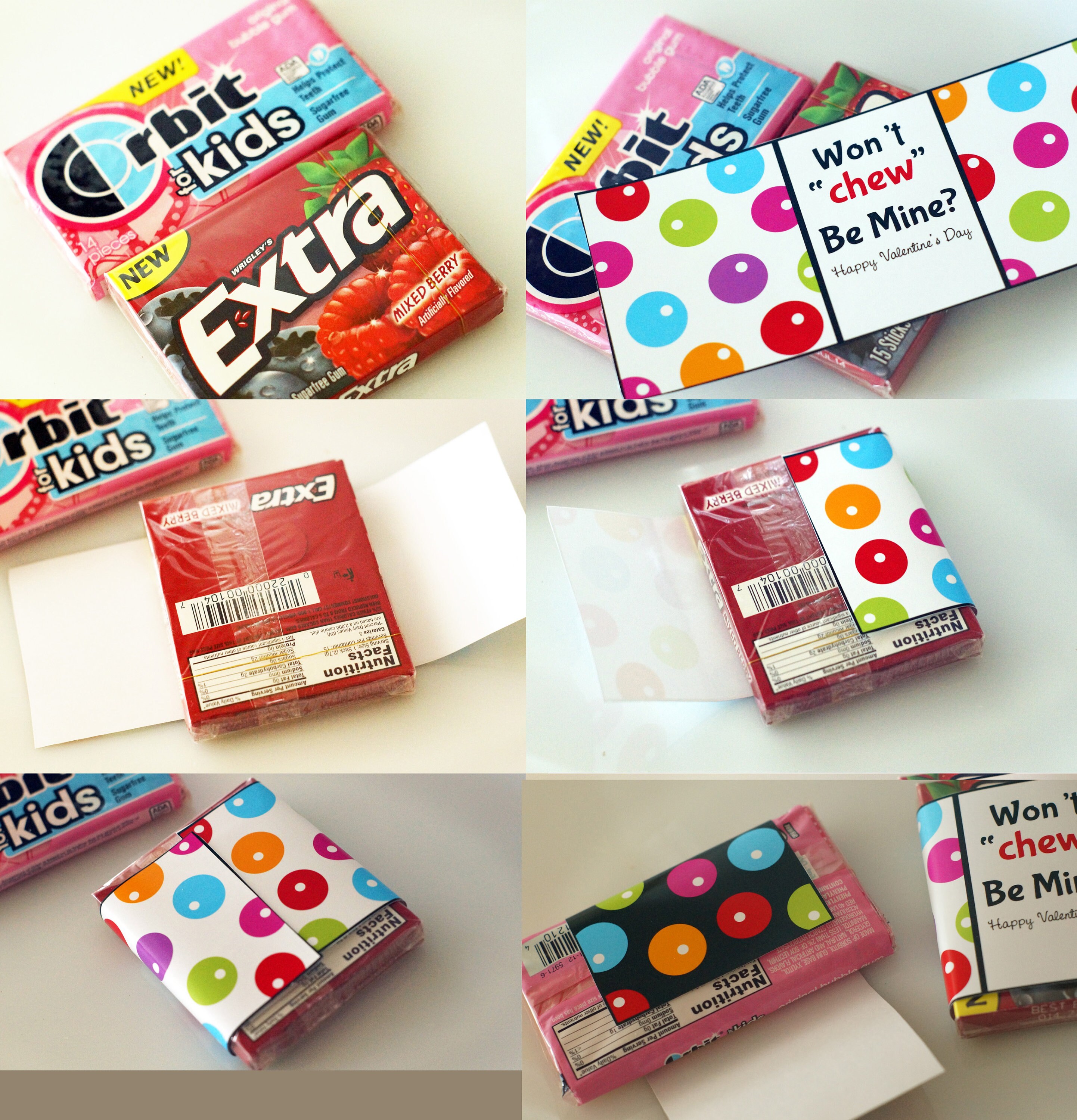 PRINTABLE Gumball Valentine Wrap Favor Label Tags Gumball Package ...