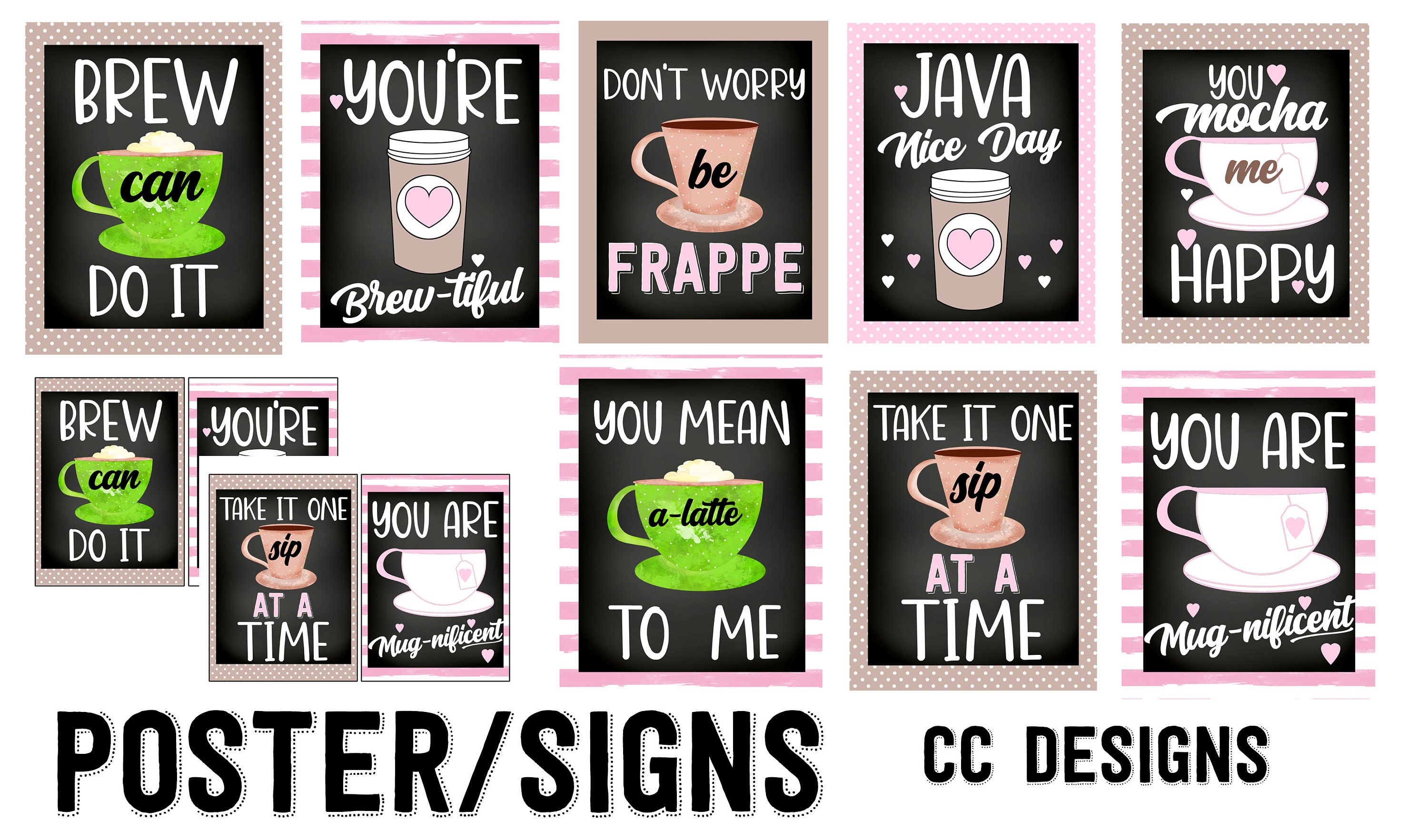 PRINTABLE Latte Love Coffee Door Bulletin Board Teacher Room Decor ...