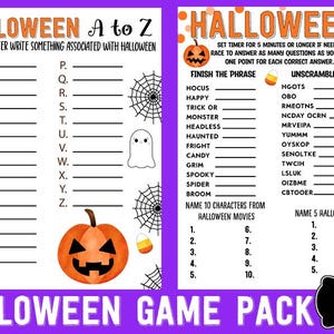Halloween Party Games Huge Pack of 15 Party Games School Office Home ...