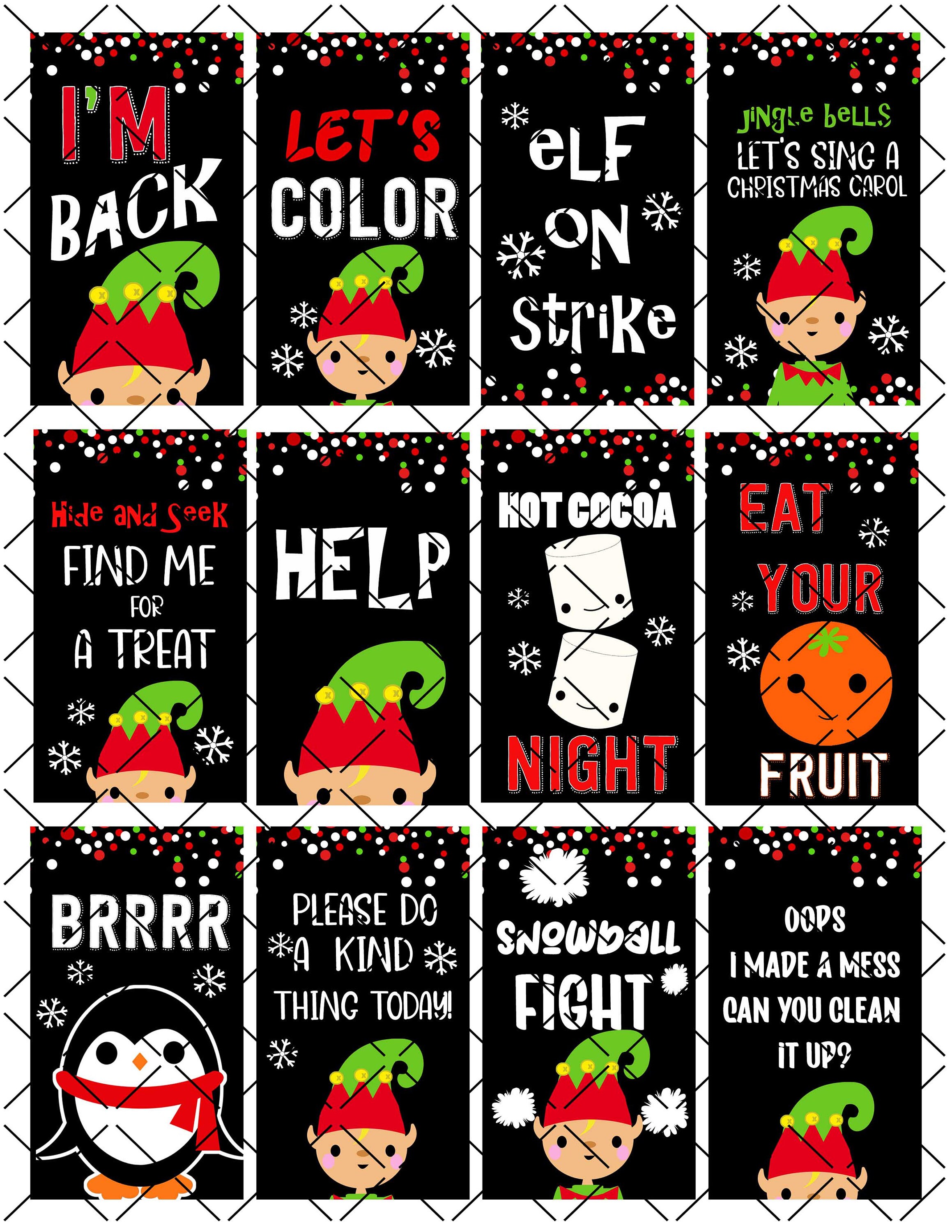 PRINTABLE Elf Notes Mega Pack Daily Ideas Over 20 Ideas - Etsy