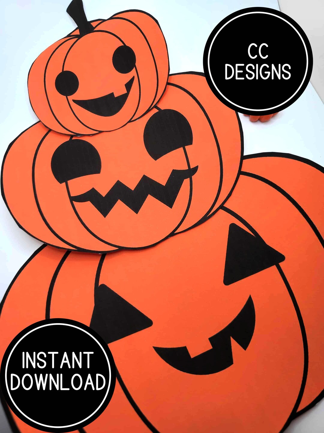 Stackable Jack-o'-lantern Printable: Halloween DIY Craft (PDF) - Etsy
