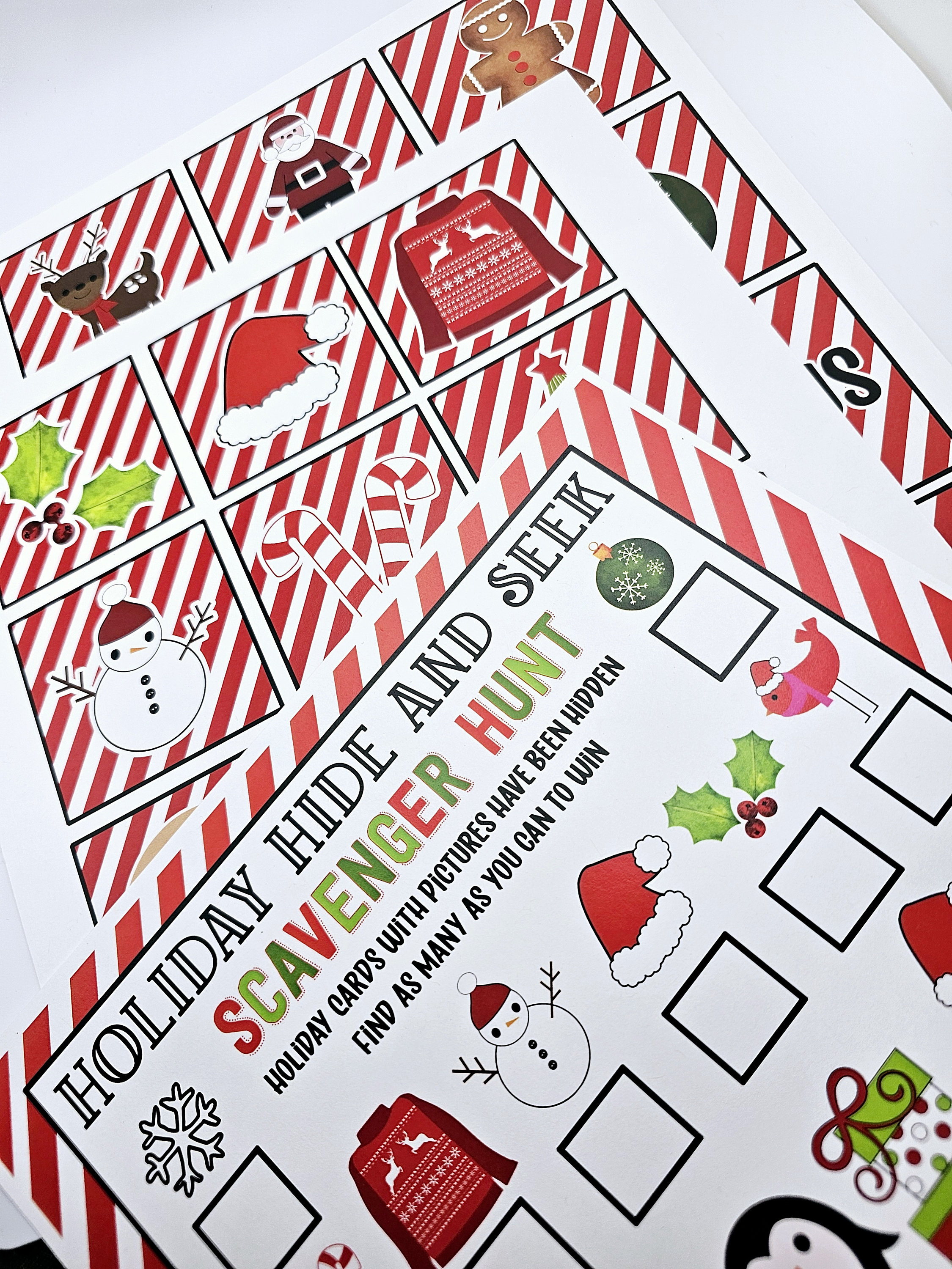 PRINTABLE Christmas Holiday Scavenger Indoor Hide Hunt Game Kids Hide ...