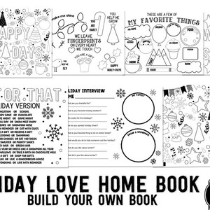 Holiday Christmas Build a Book Fun Kids Activity Keepsake Project Craft ...