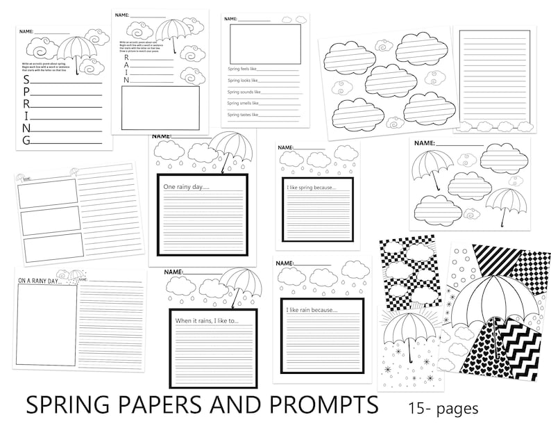 PRINTABLE Spring Activities + School Worksheets | Homeschool Activity ...