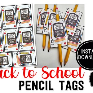Back to School Pencil Toppers Welcome Back School Pencil Topper Favor ...