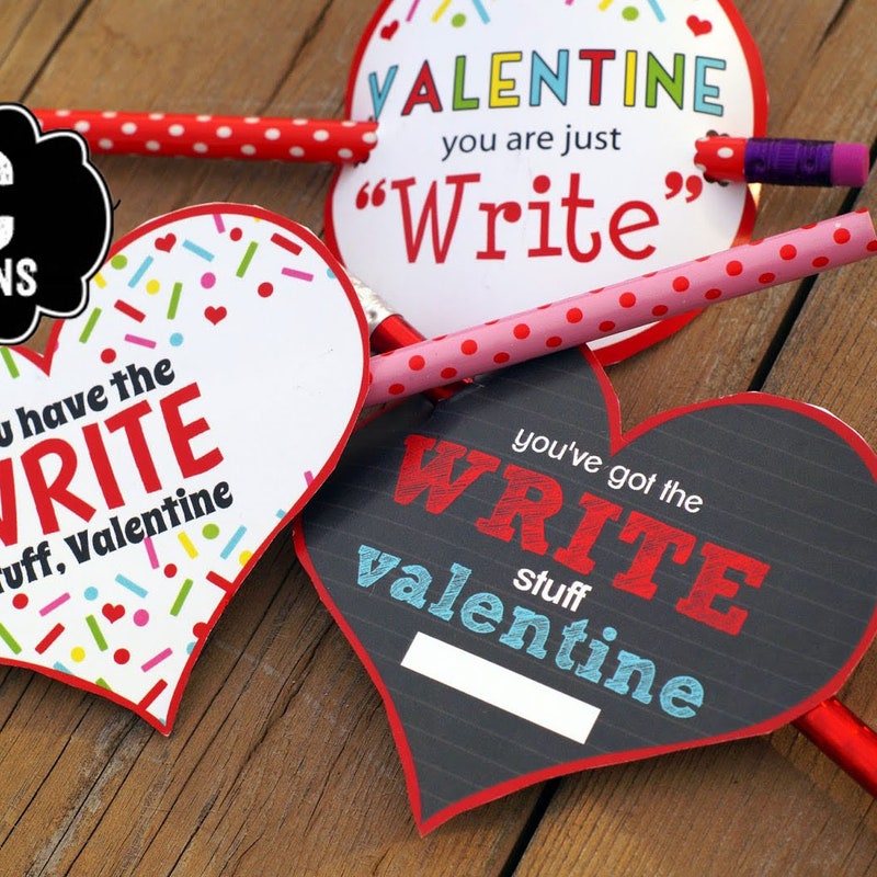Valentine Pencils - Etsy