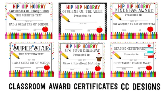 PRINTABLE Teacher Certificate Awards for Classroom Blank - Etsy