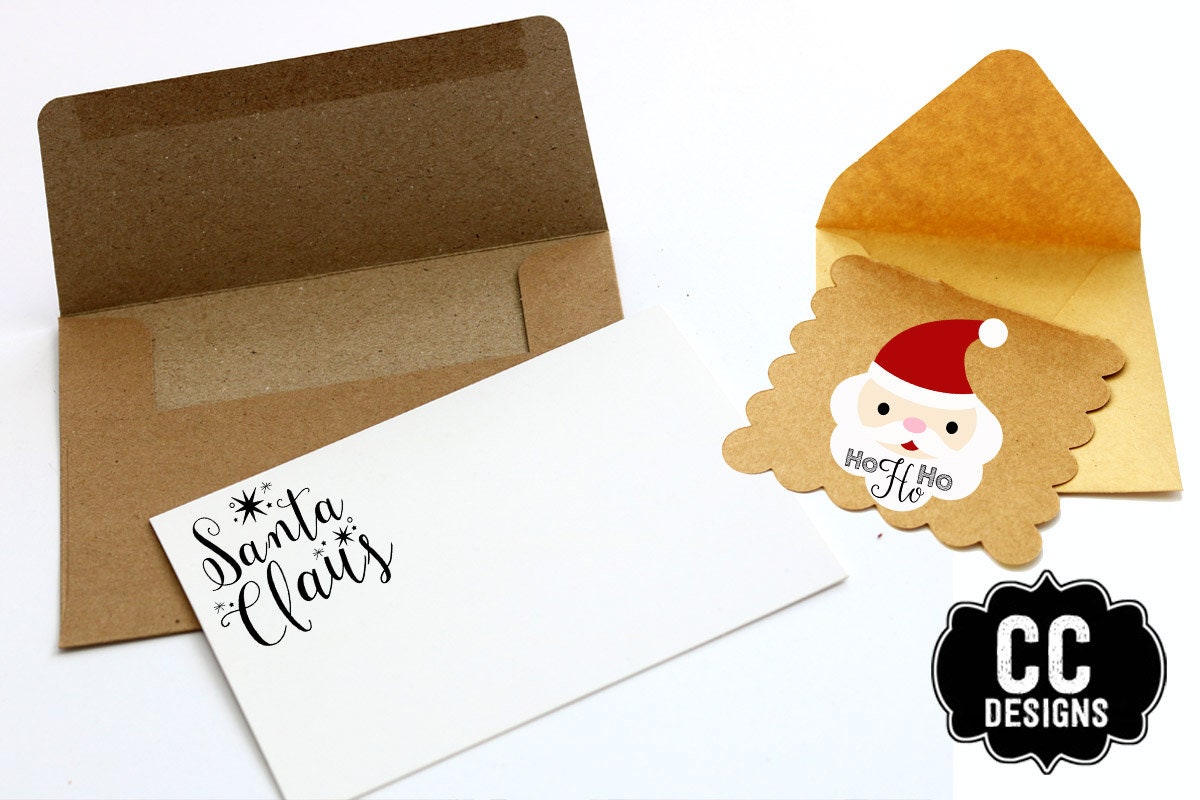 Santa Words Christmas Word Art Digital Clipart Illustration Text ...