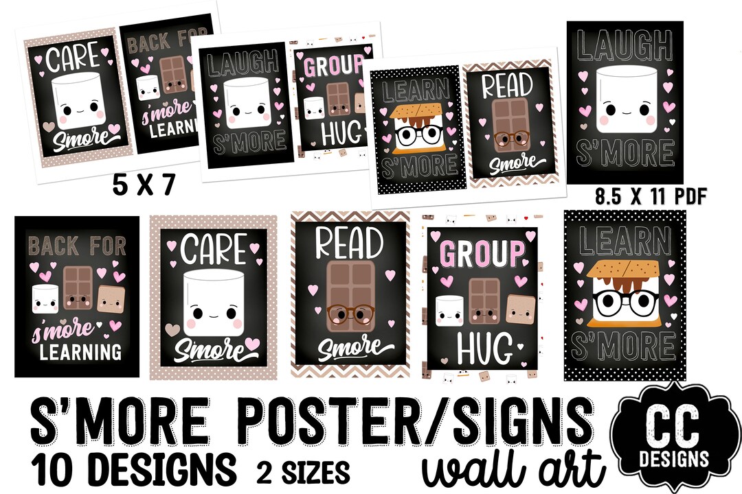 PRINTABLE Smore Love Coffee Signs Bulletin Boards Classroom Decor Party ...