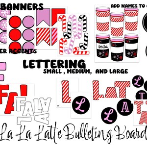 Fa La Latte Christmas Bulletin Board Kit Holiday Coffee Classroom Door ...