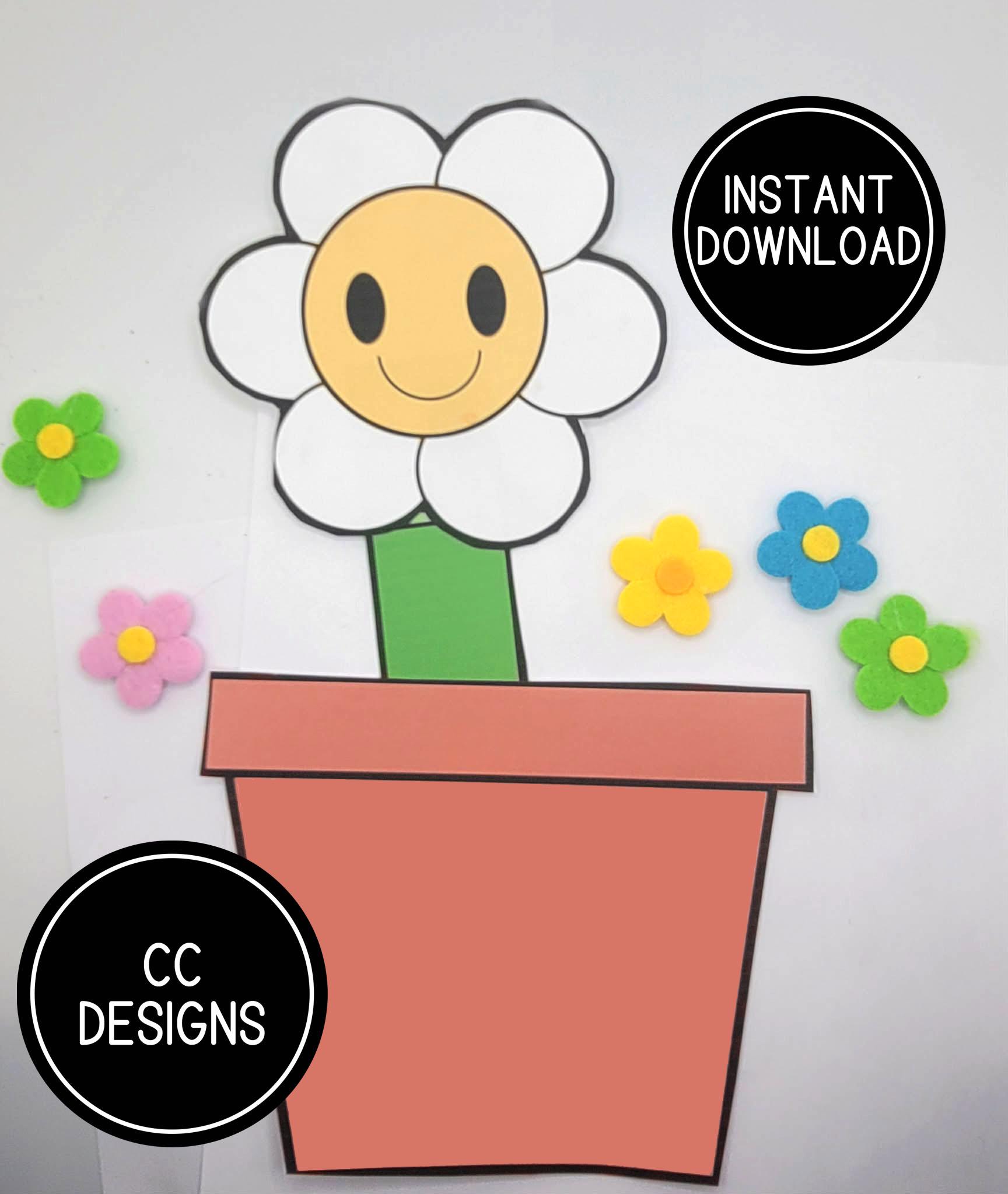 Spring Flower Craft Template | Build a Flower Craft Printable ...