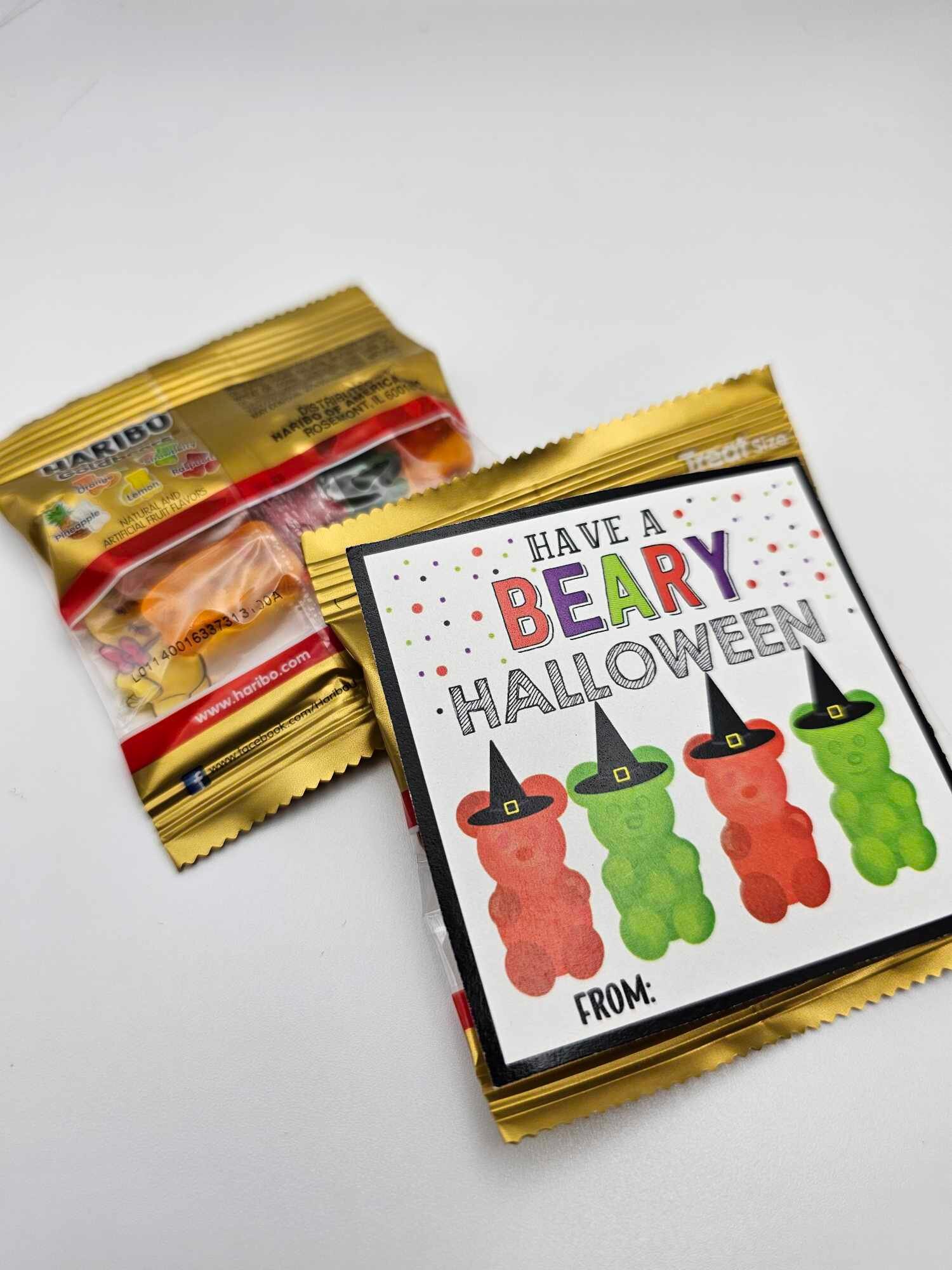Gummy Bear Halloween Party Favor Printable Cute Printable Treat Tag ...