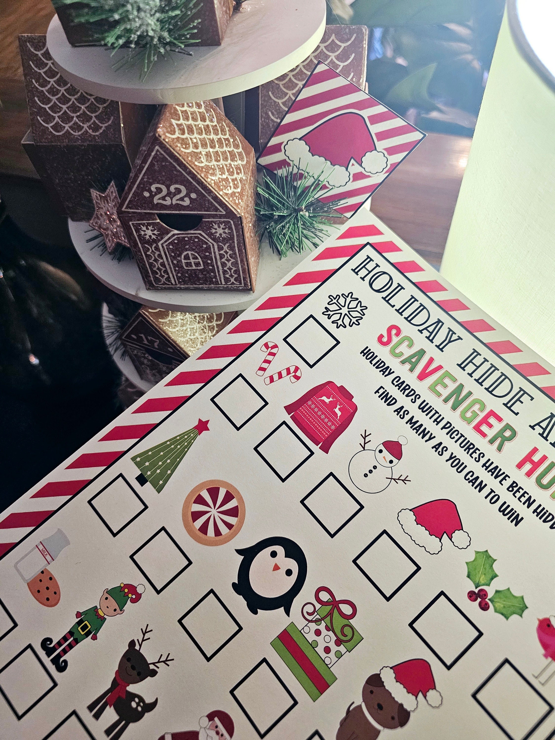 PRINTABLE Christmas Holiday Scavenger Indoor Hide Hunt Game Kids Hide ...