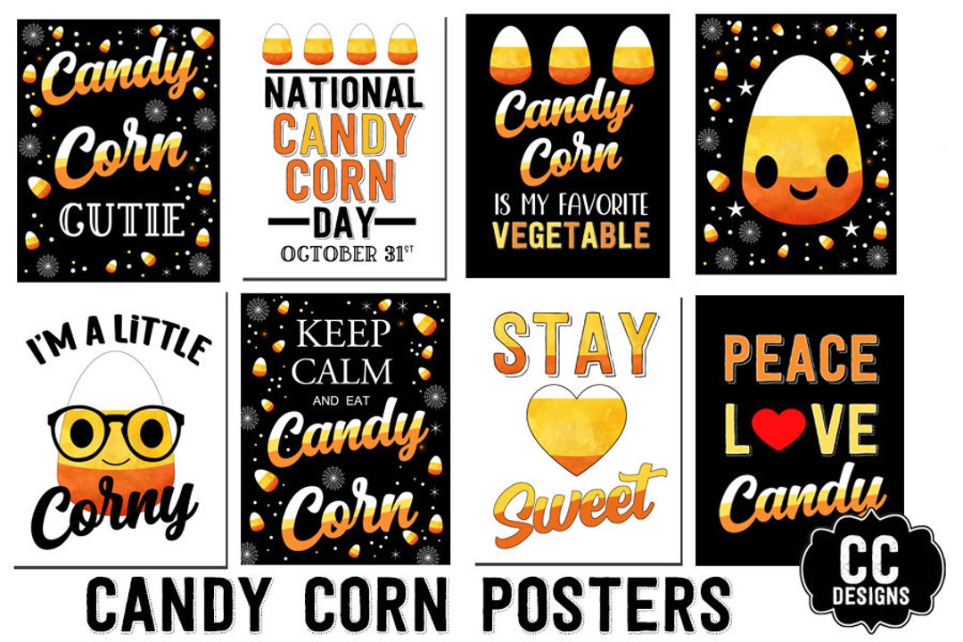 Candy Corn Halloween Poster Wall Art Home Office Classroom Bulletin ...