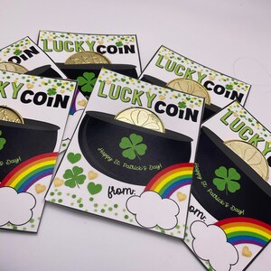 Printable Lucky Coin Class Party Favor Happy St. Patrick's Day Lucky ...