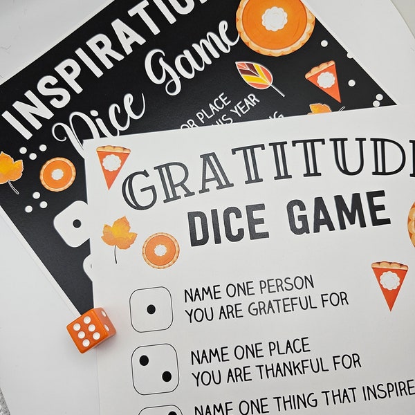 Gratitude Dice Game - Etsy