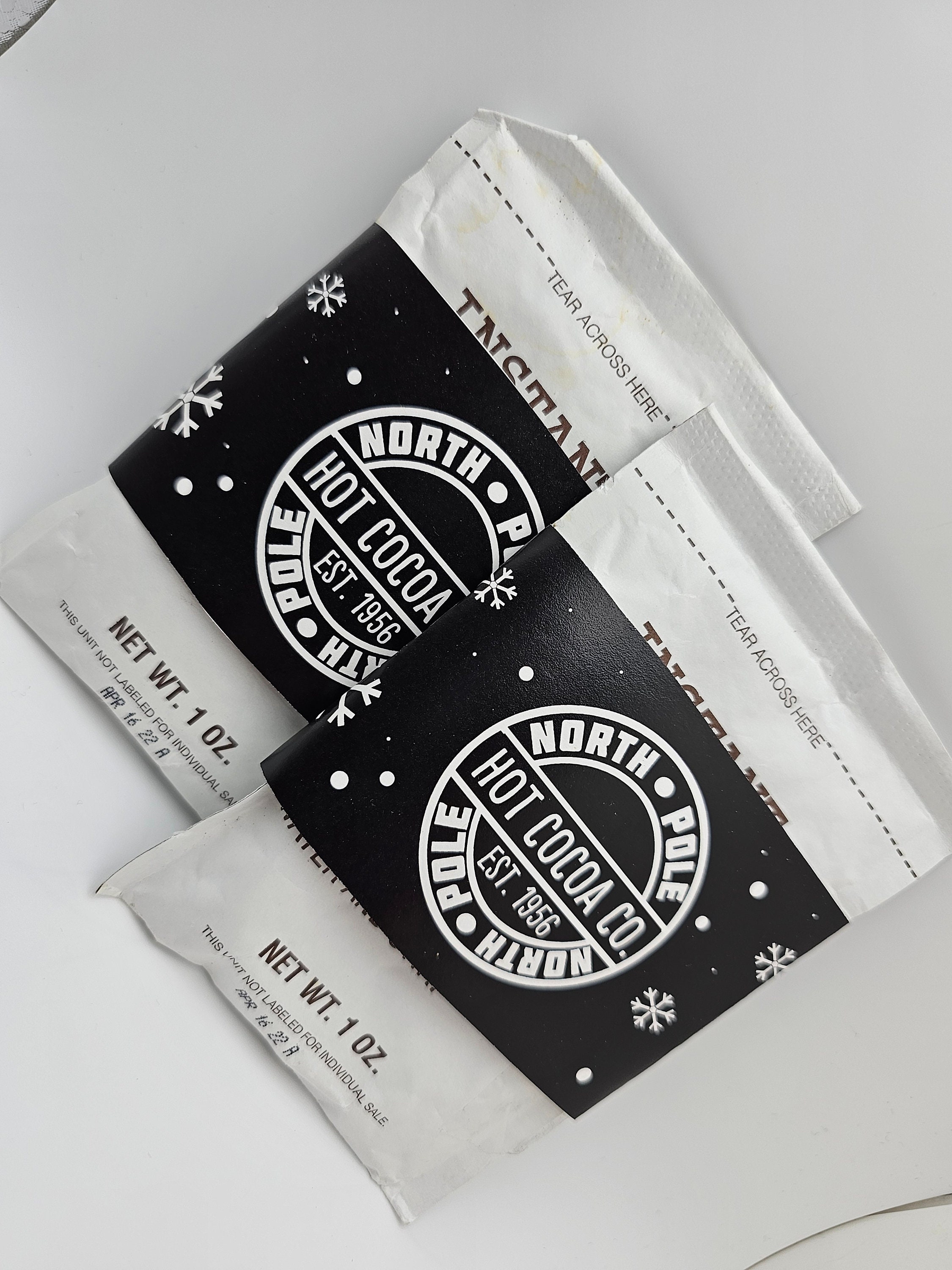 Hot Cocoa North Pole Hot Chocolate Christmas Instant Wrappers Holiday ...