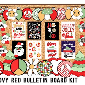 Groovy Holiday Christmas Bulletin Board Kit & Door and Student Activity ...