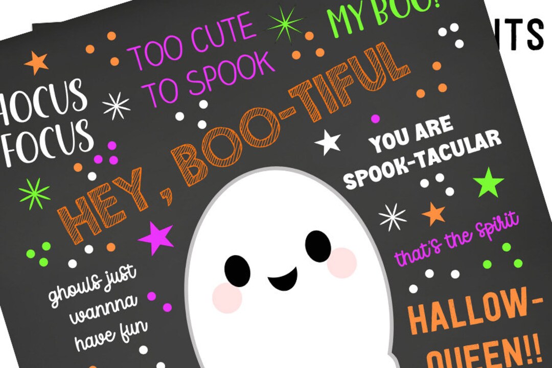 Halloween Doodle and Boo Poster Wall Poster Print Fun Classroom Home ...