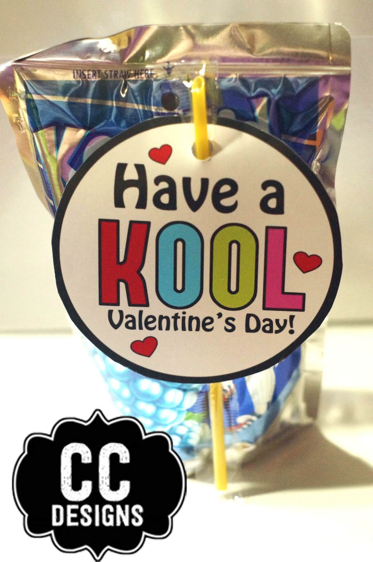 PRINTABLE Juice Box Kool Valentine Favor Card Drink Valentines for Kids ...