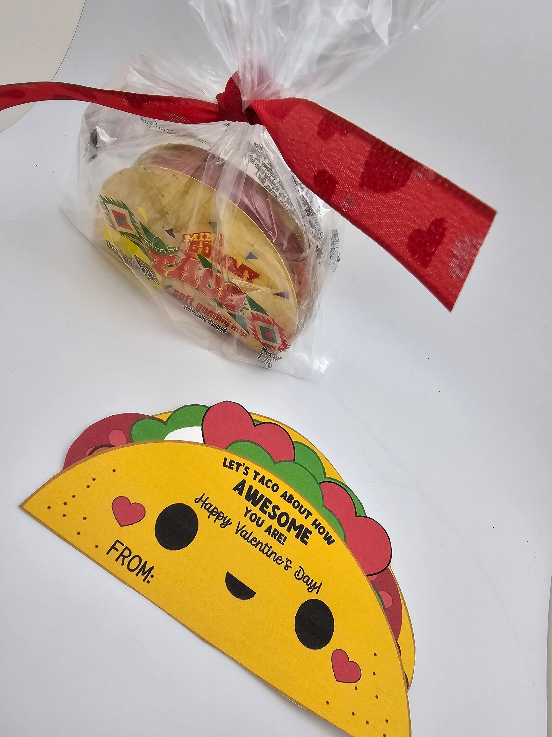 Valentine Printable Taco Card Valentine's Day Cut Out Taco Treat Tags ...
