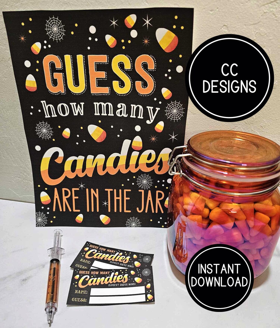 Candy Halloween Guessing Game Contest Printable for Classroom Work ...