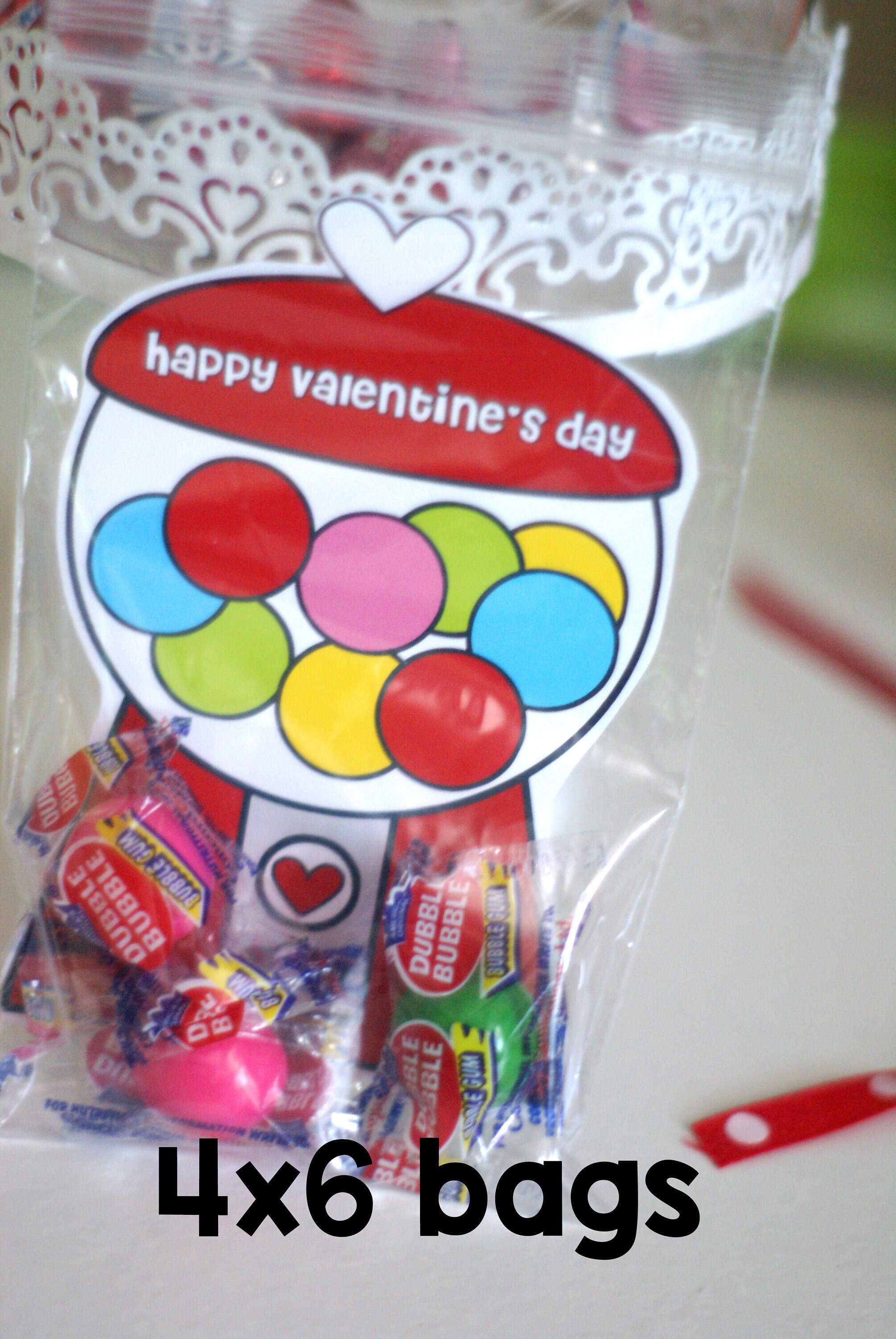 PRINTABLE Gumball Valentine Love Digital Favor Card Cut Out - Etsy