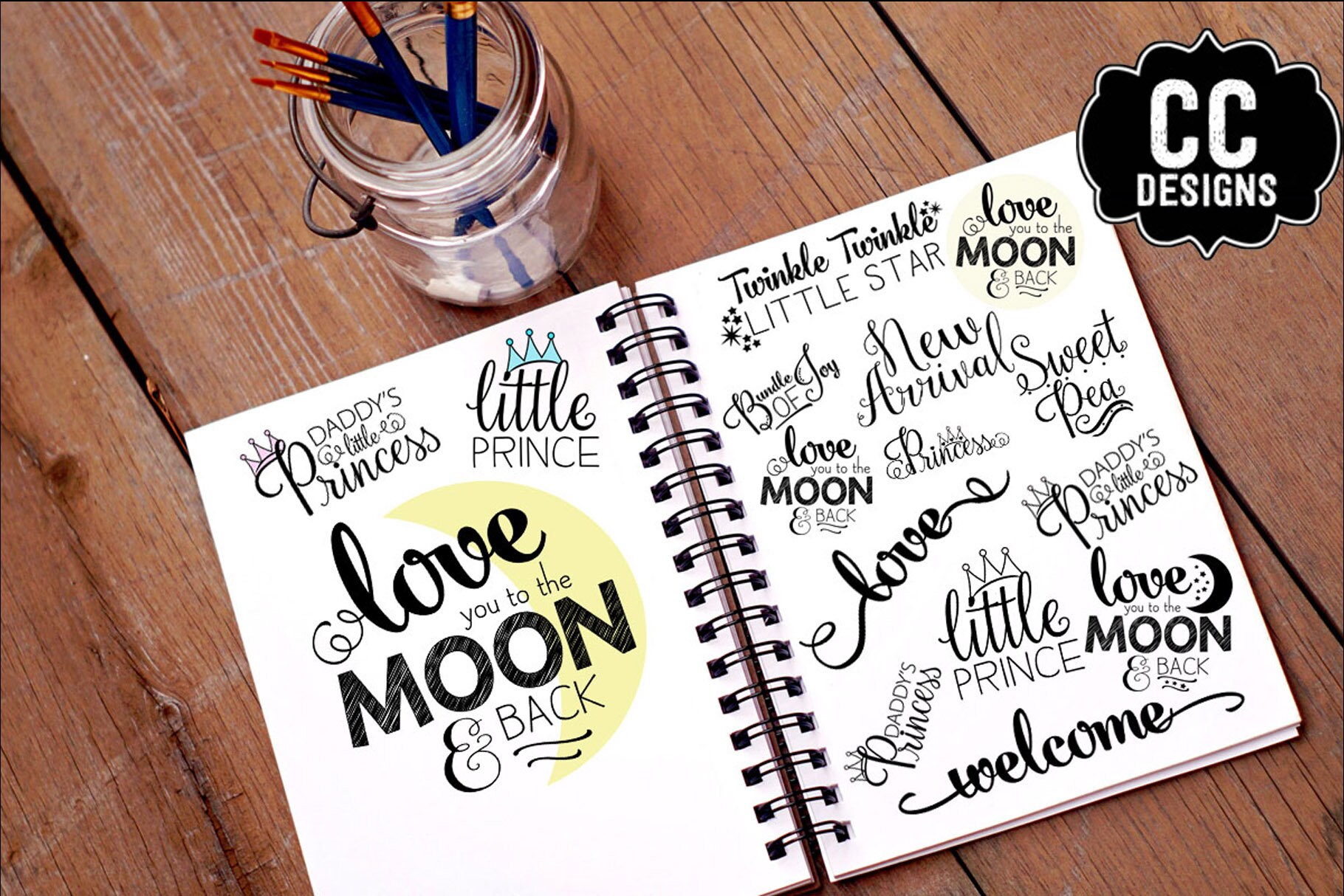 Baby Words Love Word Art Digital Clipart Illustration Text Photography ...