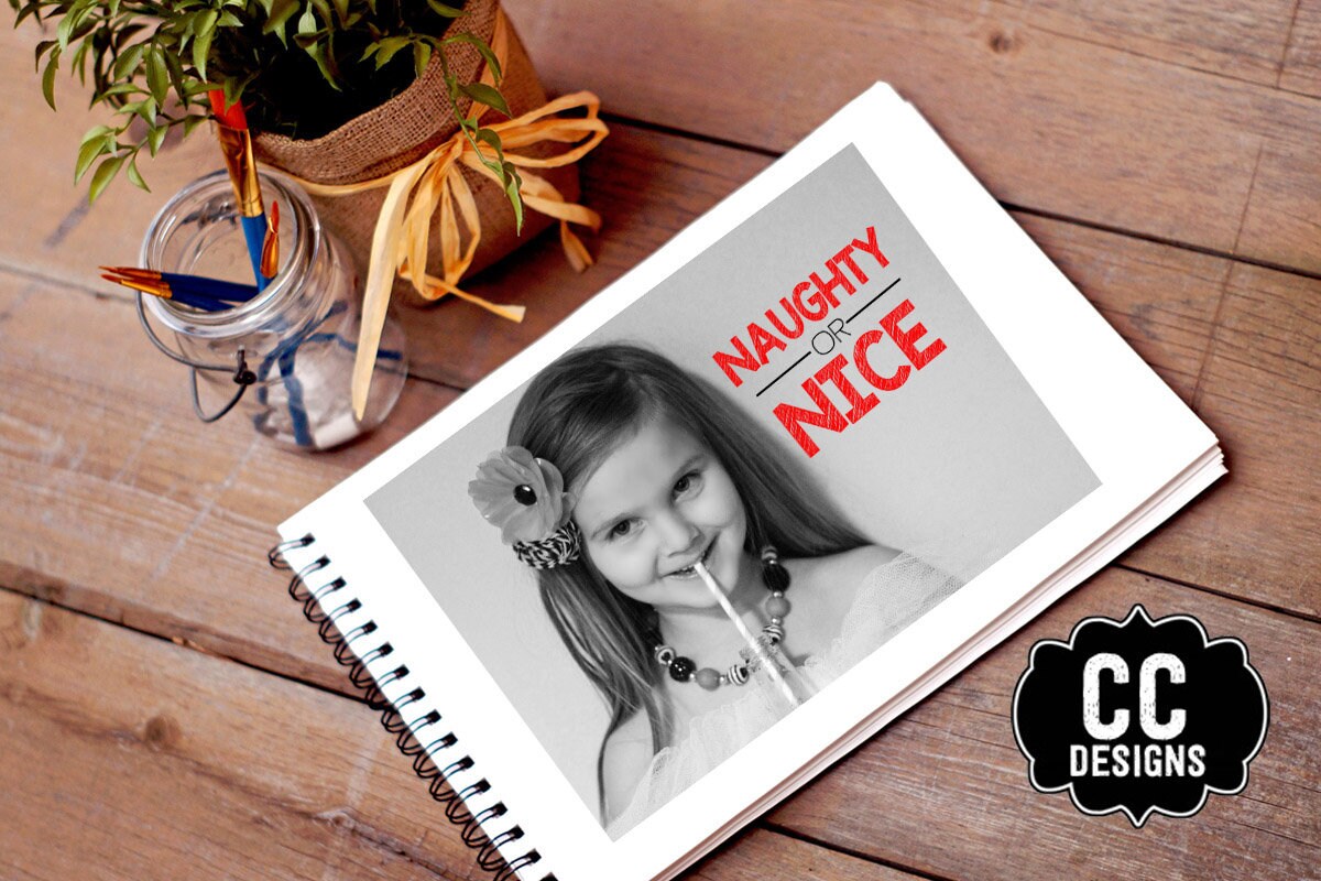 Santa Words Christmas Word Art Digital Clipart Illustration Text ...