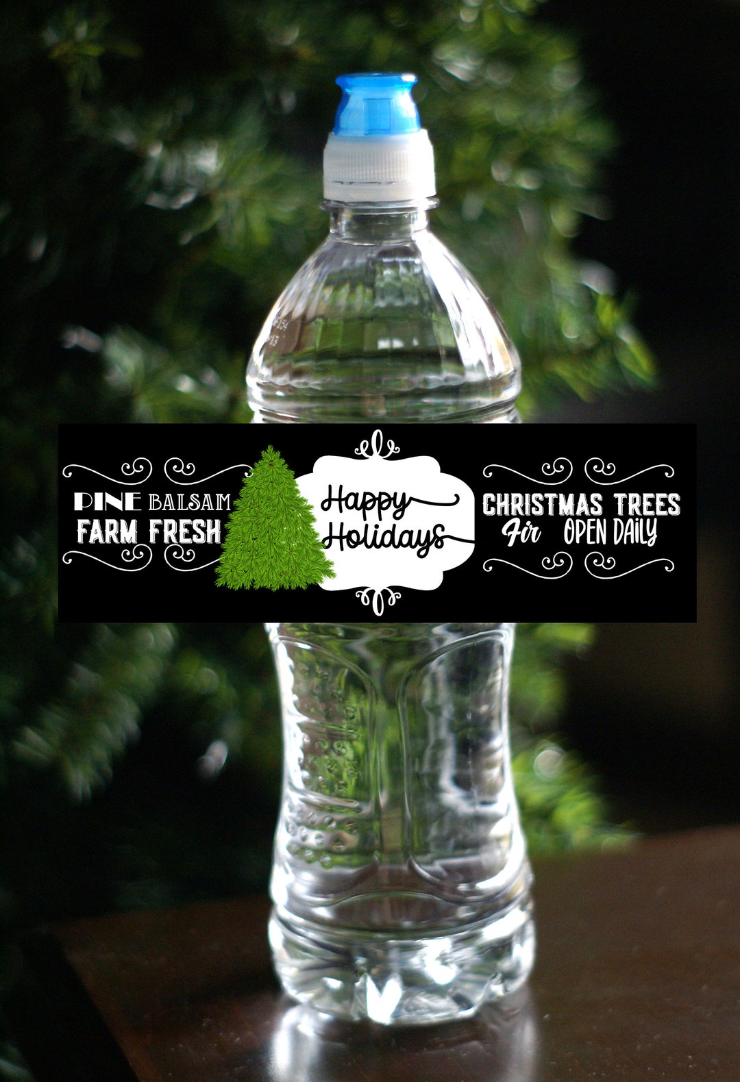 PRINTABLE- Winter Farm Fresh Water Labels Christmas Drink Labels ...