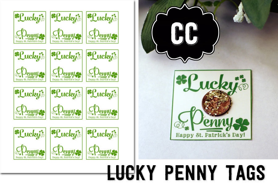PRINTABLE Lucky Penny Digital Card Classroom Favor Cute St. Patrick's ...