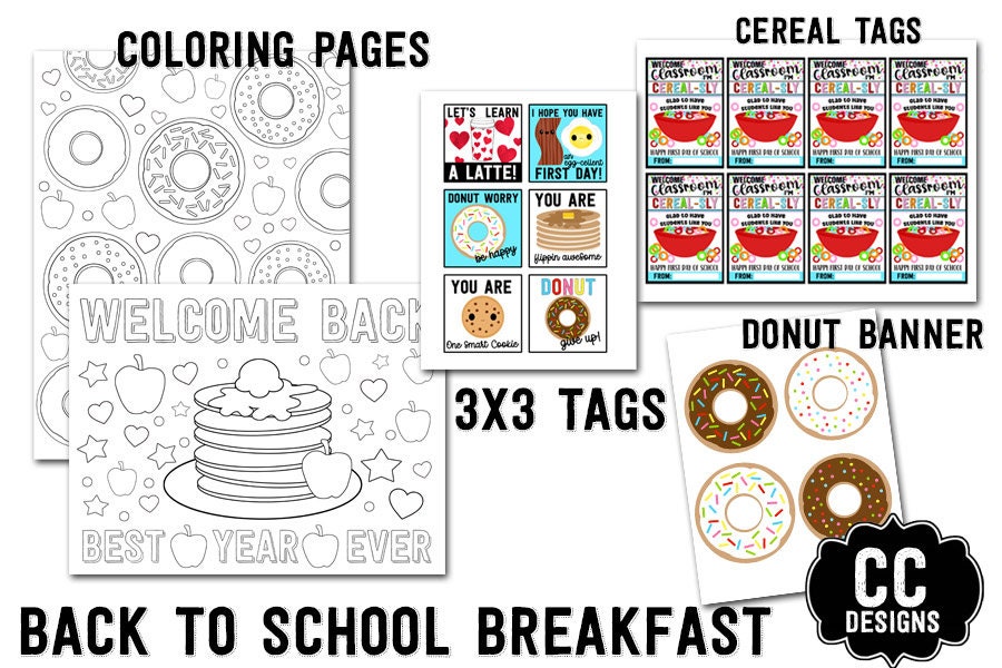 PRINTABLE First Day of School Breakfast Party Teacher Classroom ...