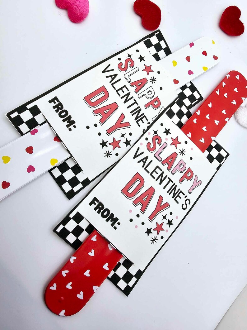 PRINTABLE Bracelet Valentine Printable Slap Bracelet Valentine's Day ...