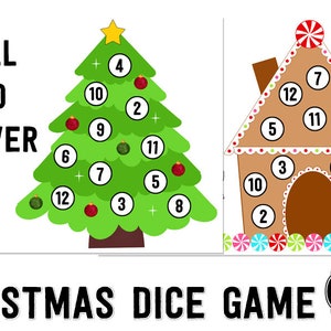Christmas Games for Kids Roll A Dice and Cover Game I Classroom Party ...