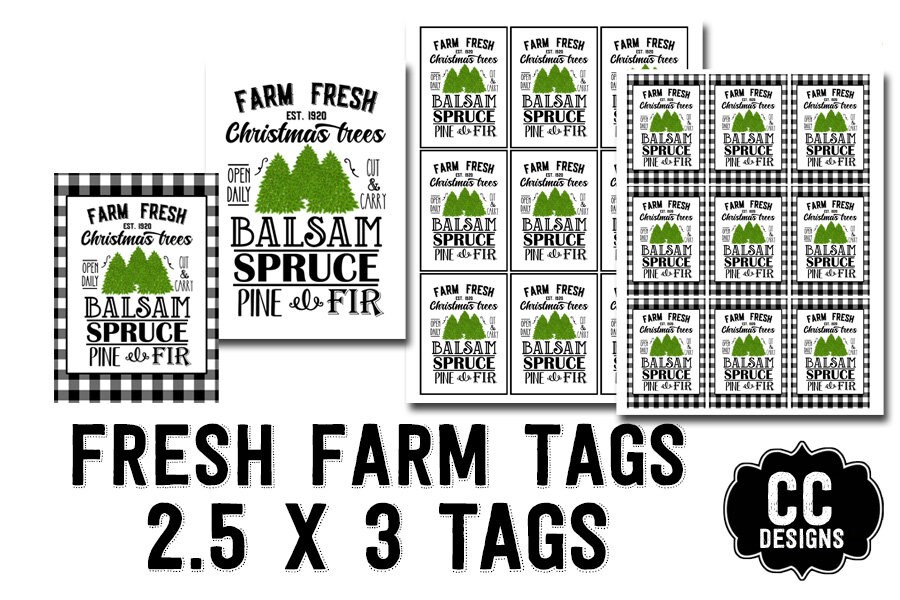 PRINTABLE- Farm Fresh Mega Pack Digital Collection Favor Tags Signs Bag ...