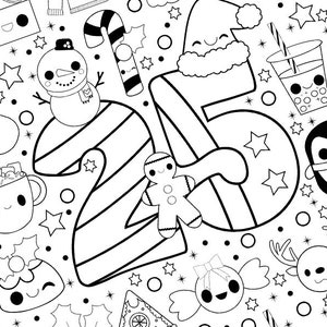 Christmas Advent Printable Holiday Advent Daily Coloring Activity Sheet ...