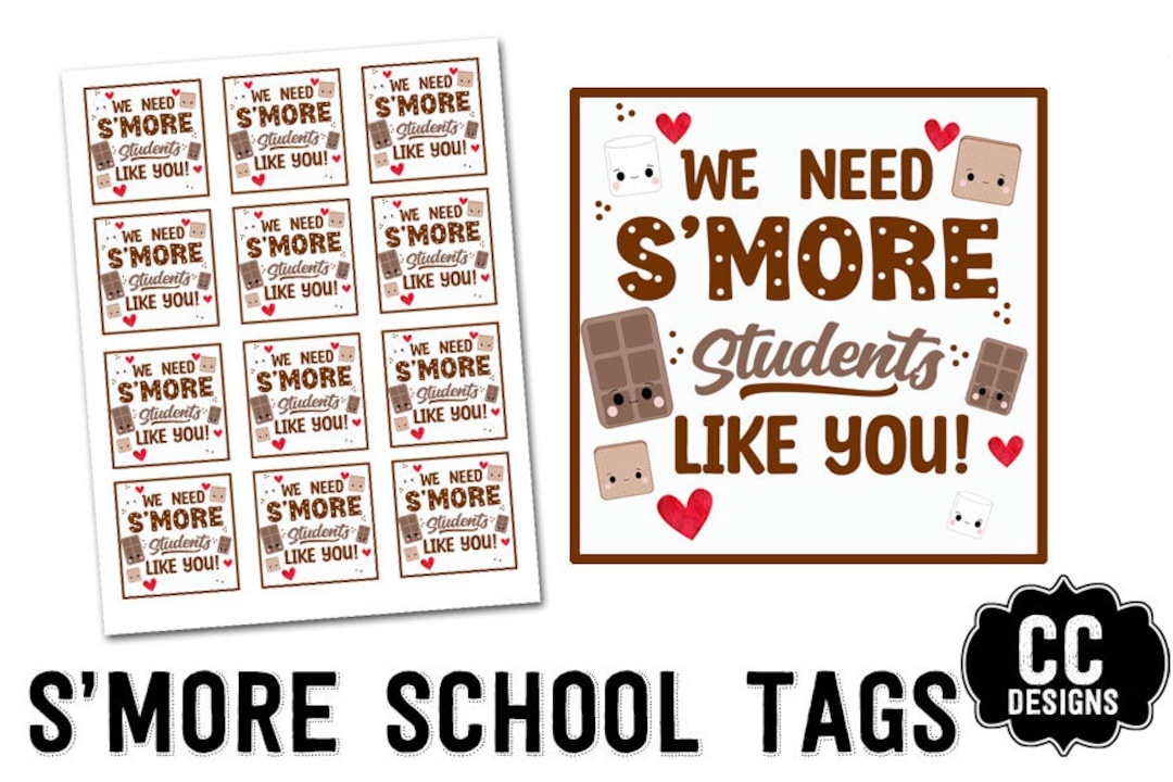 S'more School SMORE DAYS Digital Notes Tags First Day of School - Etsy