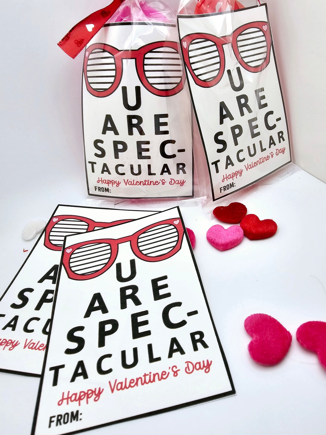 PRINTABLE Glasses Valentine Favor Card Valentine's Day Eye Glasses ...