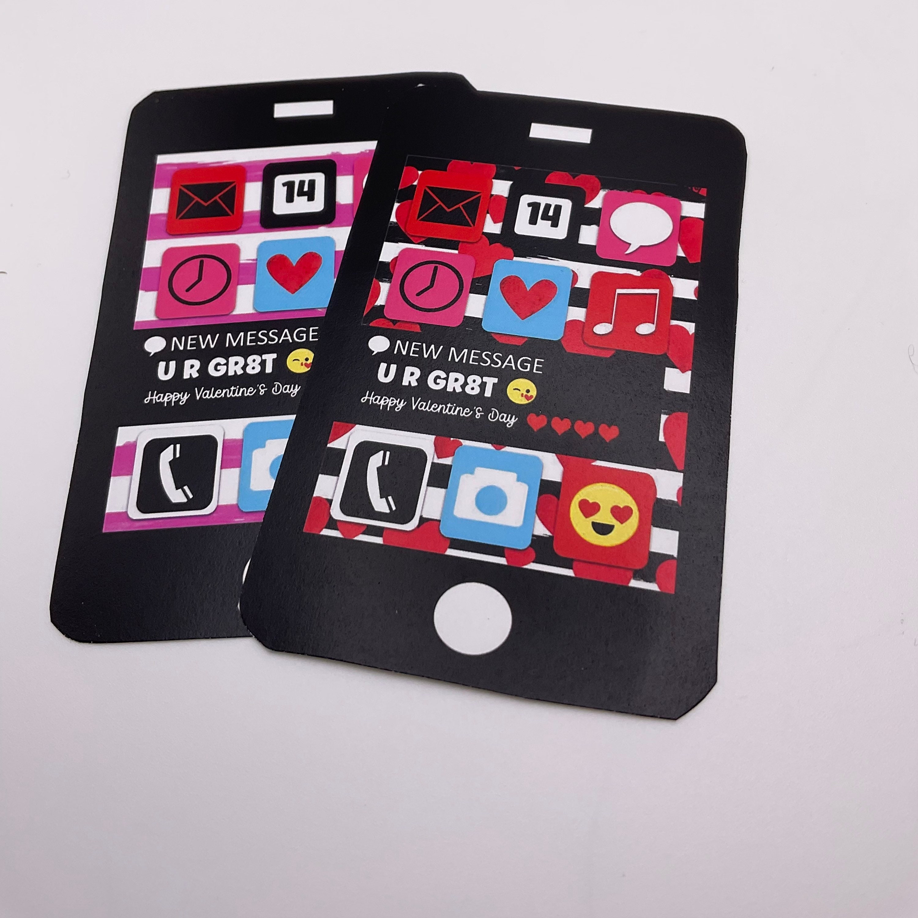 Printable Cell Phone Valentine Card Cut Out Phone for Valentine's Day ...