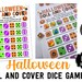 Halloween Kids Dice Game Printable Card Roll and Cover Dice Game for ...