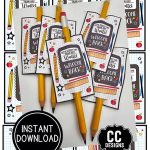 Back to School Pencil Toppers Welcome Back School Pencil Topper Favor ...
