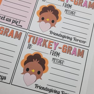 PRINTABLE- Turkey Gram I Thanksgiving Appreciation I PTO Fundraiser I ...