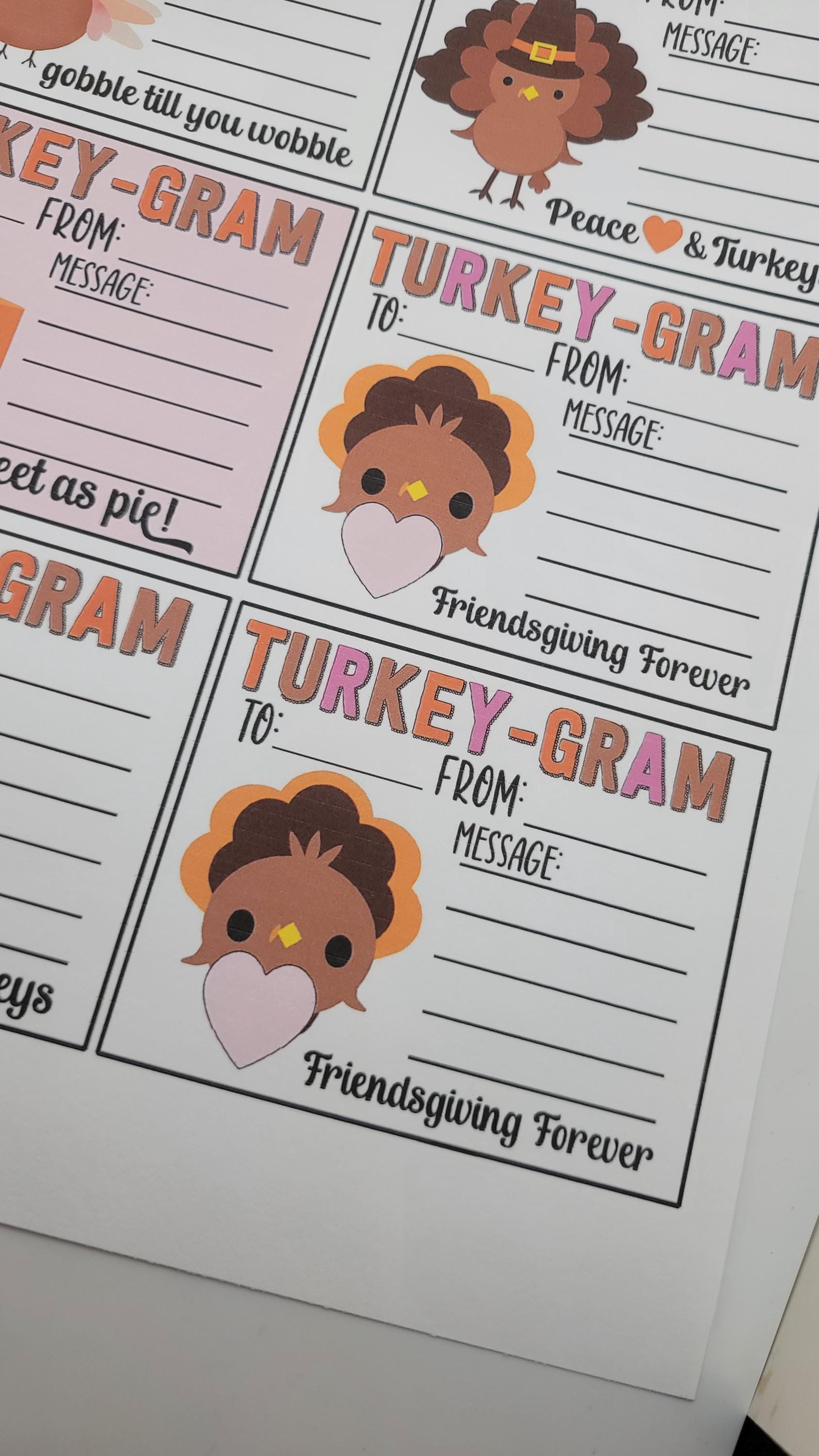 PRINTABLE- Turkey Gram I Thanksgiving Appreciation I PTO Fundraiser I ...