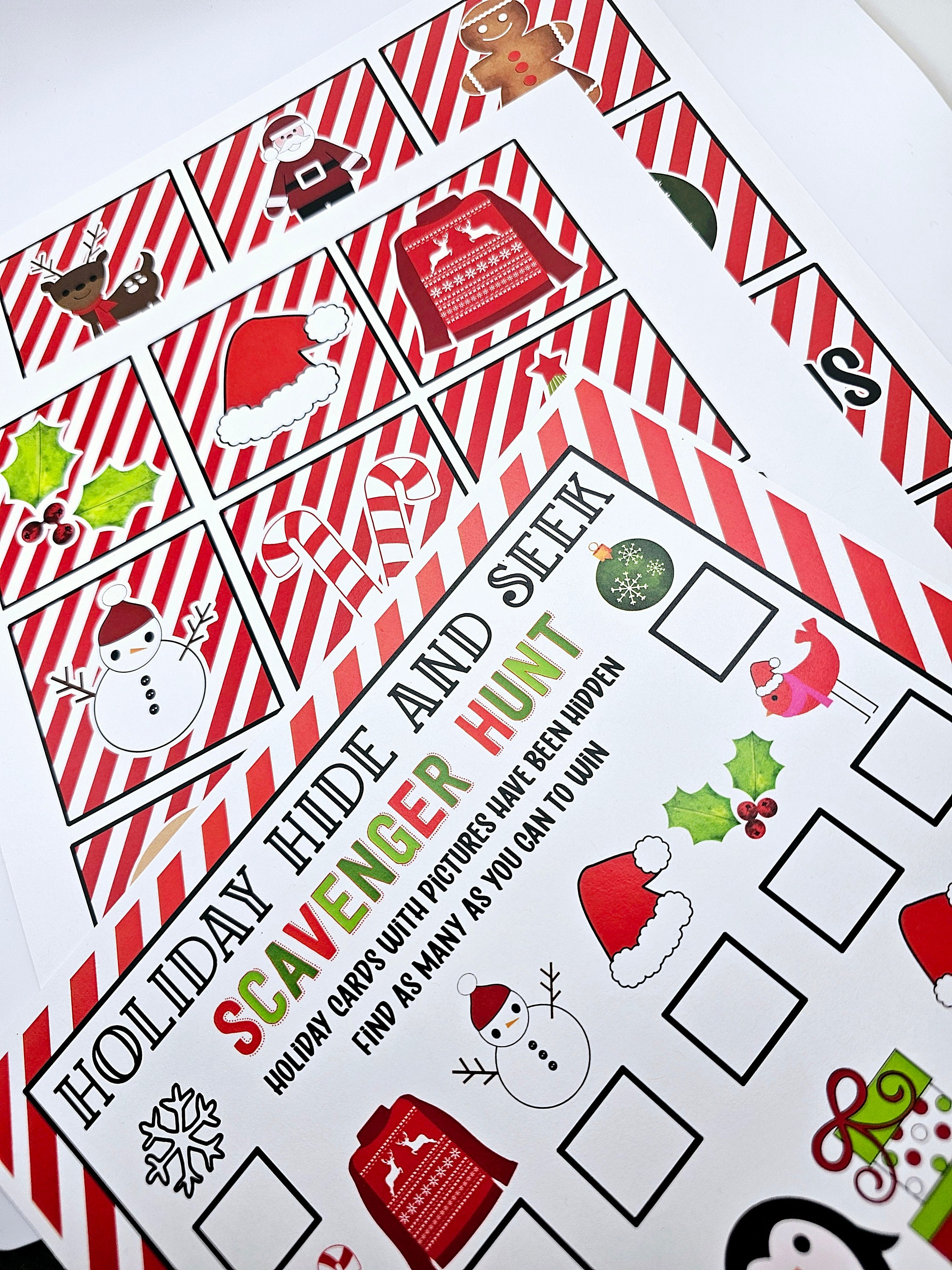 PRINTABLE Christmas Holiday Scavenger Indoor Hide Hunt Game Kids Hide ...