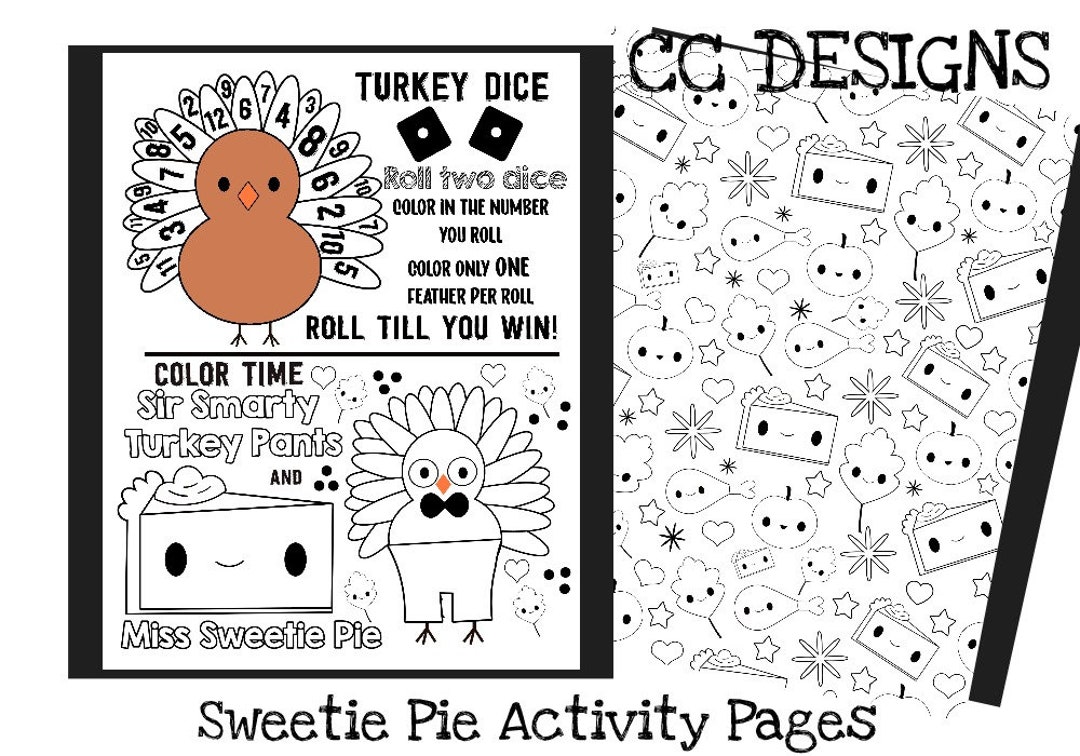 PRINTABLE - Kawaii Pie Dice Game Child Activity Instant Download ...